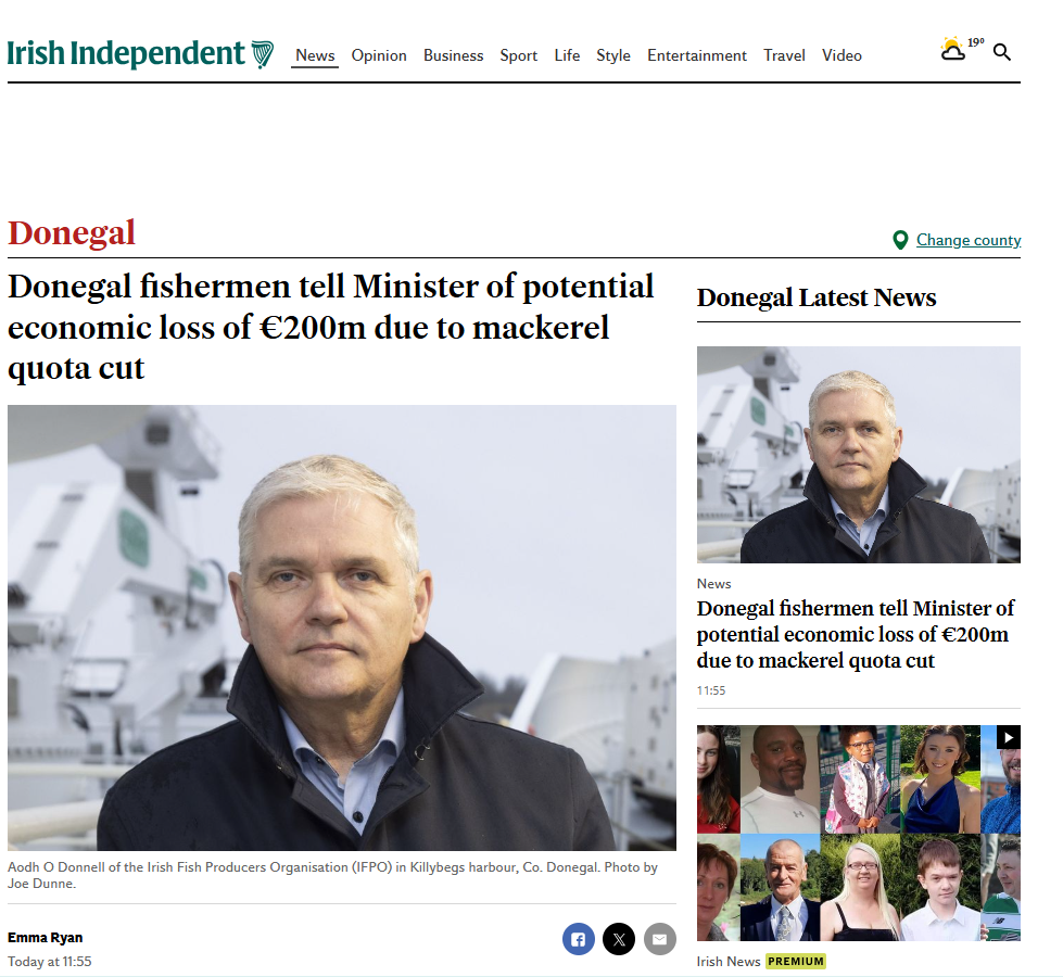 Irish Independent: Donegal fishermen tell Minister of potential ...
